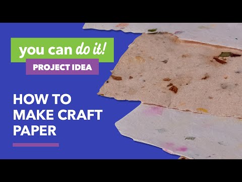 How to Make Craft Paper - YouTube