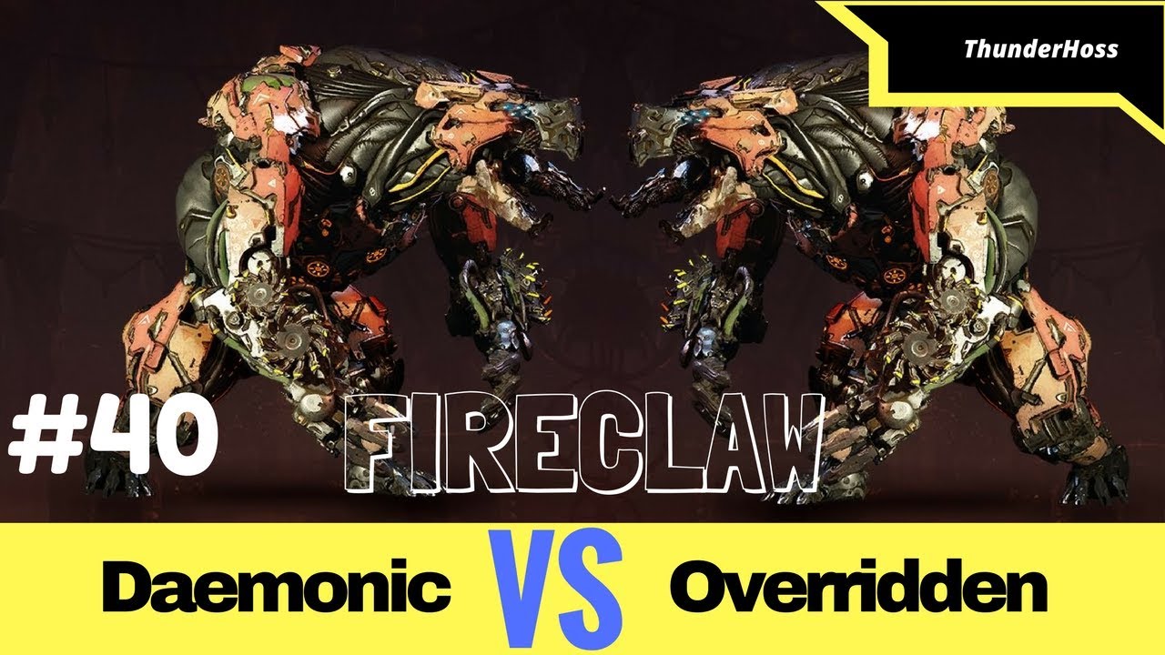 Horizon Zero Dawn - Daemonic Fireclaw VS Overridden Fireclaw (Horizon ...