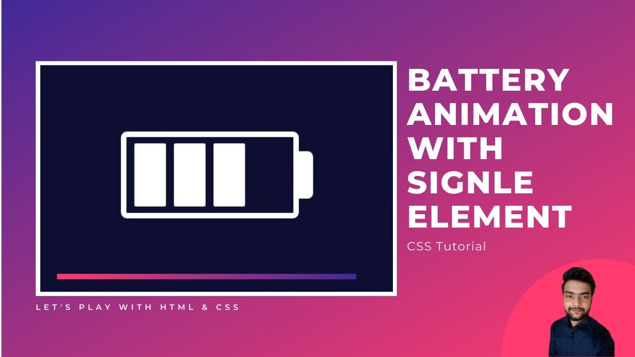 Battery Animation with Single Element | Advanced CSS Tutorial - YouTube