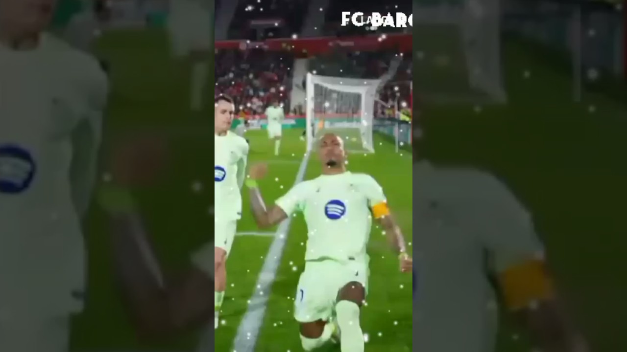 Célébration de la victoire du Barça contre Majorque, raphina, olmo ...