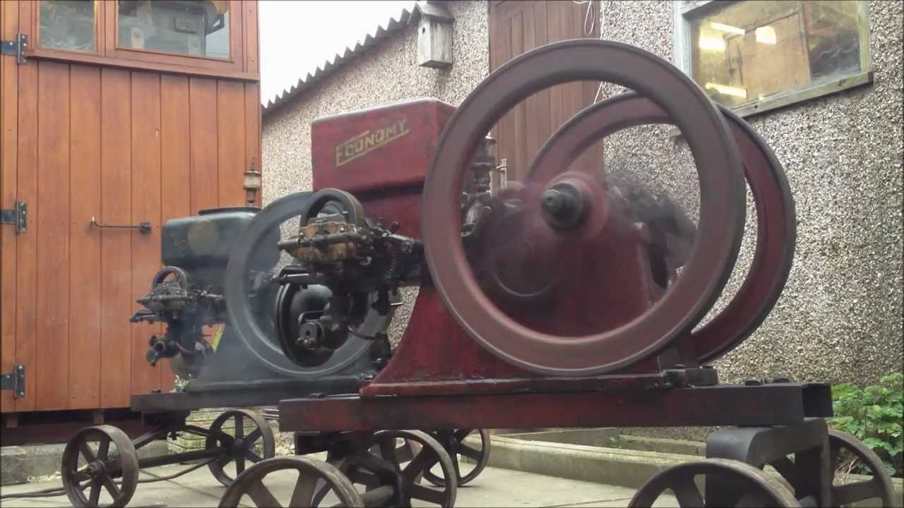 1921 Hercules and 1918 Economy Model E 1 1/2hp Engines - YouTube