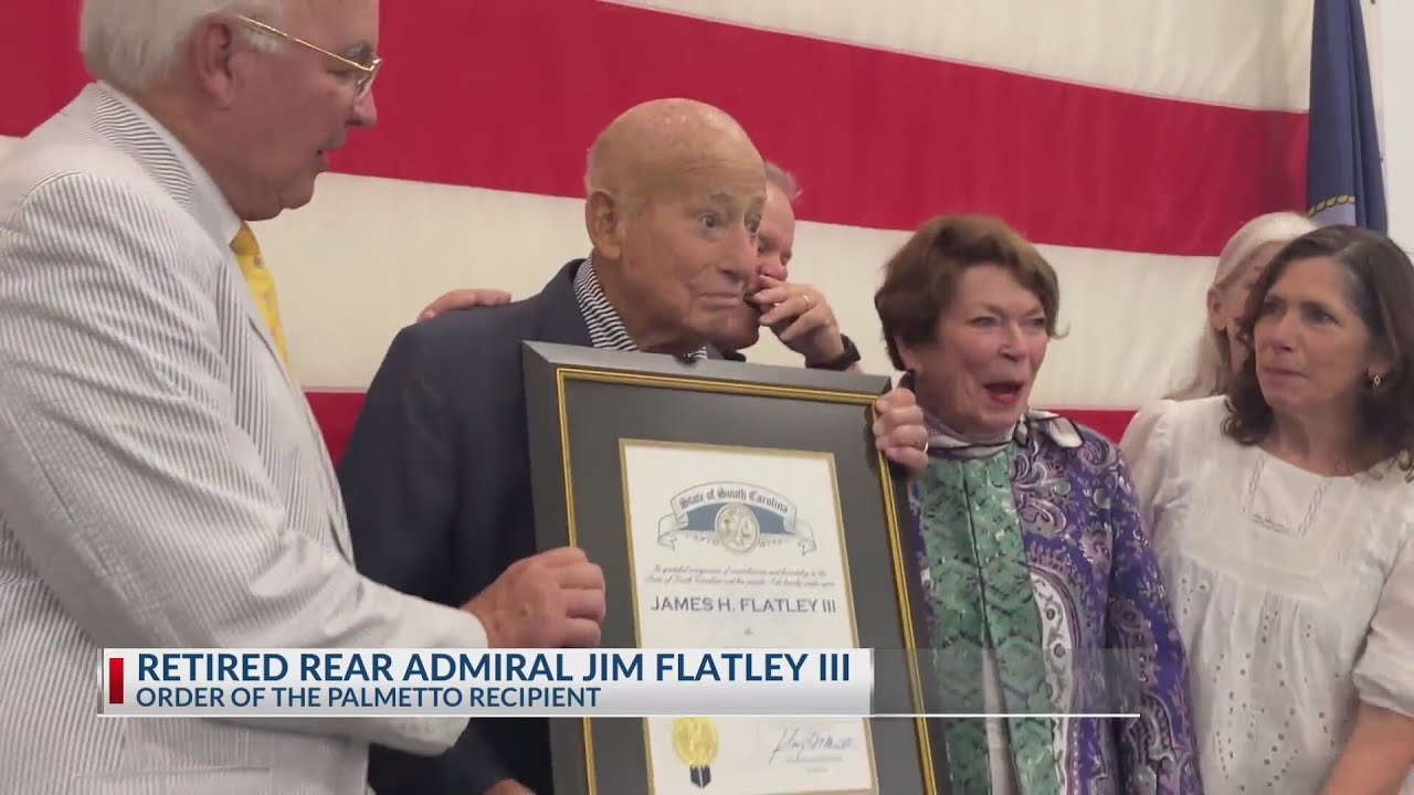 Retired Rear Admr. Jim Flatley III awarded Order of the Palmetto - YouTube