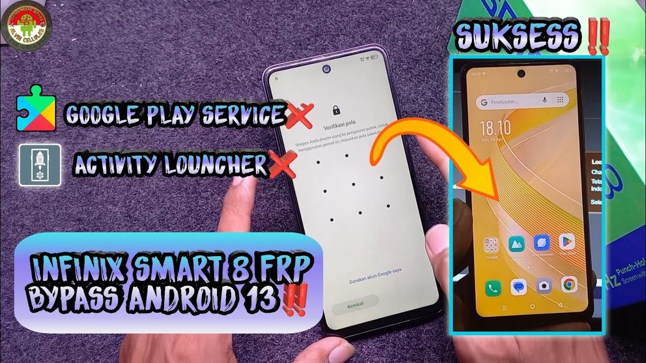 FRP BYPASS INFINIX SMART 8 ANDROID 13 PATCH KEAMANAN DESEMBER 2023‼️ ...