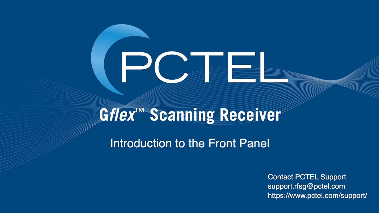 Gflex™ Scanning Receiver - Introduction to the Front Panel - YouTube
