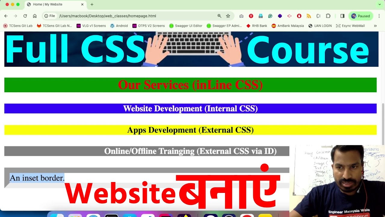 How to work with CSS style sheet design website development beginners ...