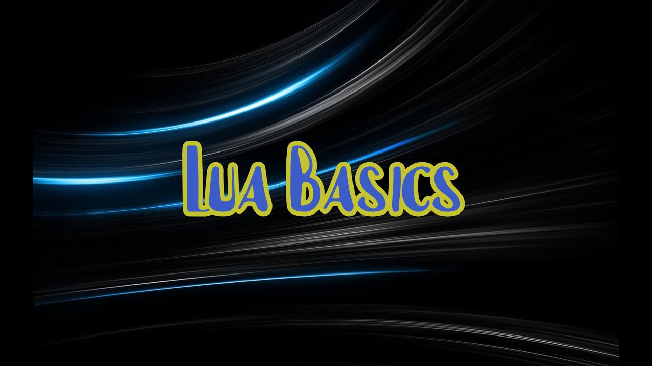 Lua Installation and Basics (Lua Pong) - YouTube