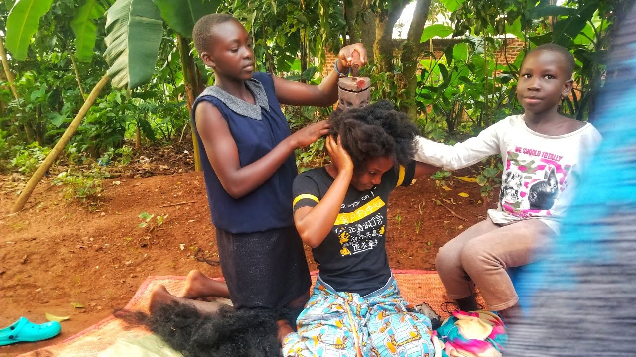 African Hair// Unplaiting My Old Braids And Drying My Natural Hair ...