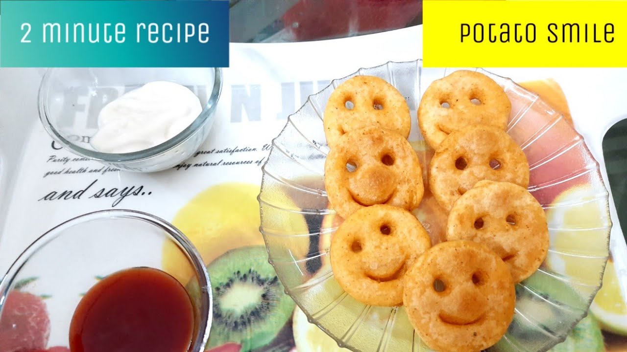 Potato smile //McCain smiles at home //easy potato snack//instant snack ...