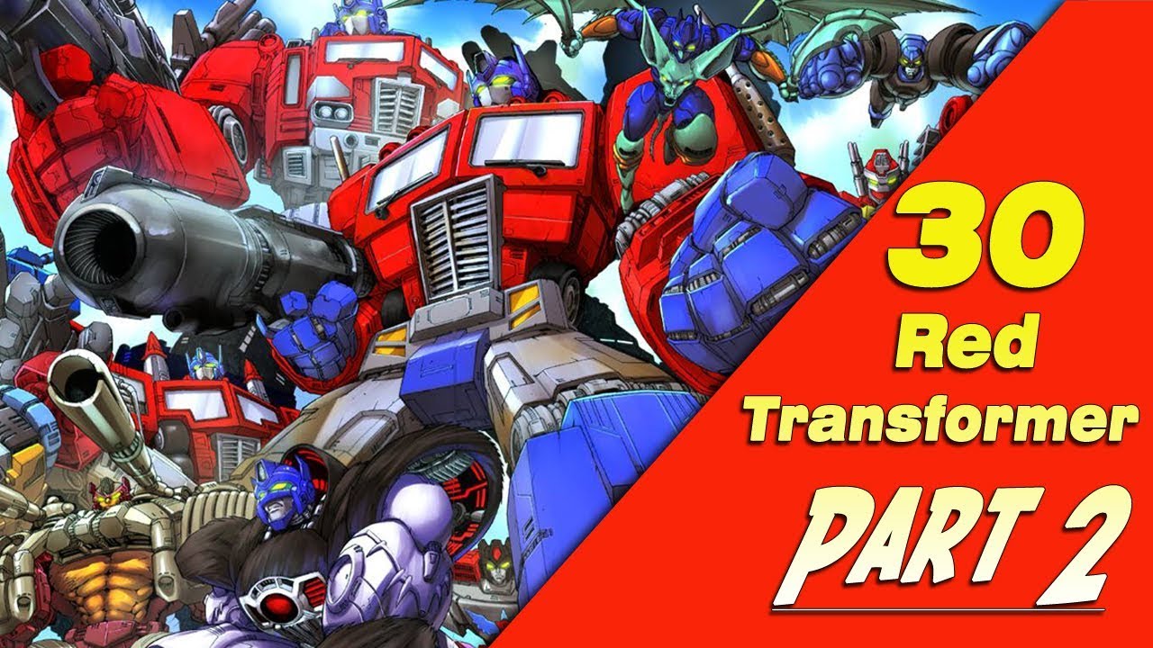 30 Red Transformer Toy Transformation Review Part 2 - YouTube