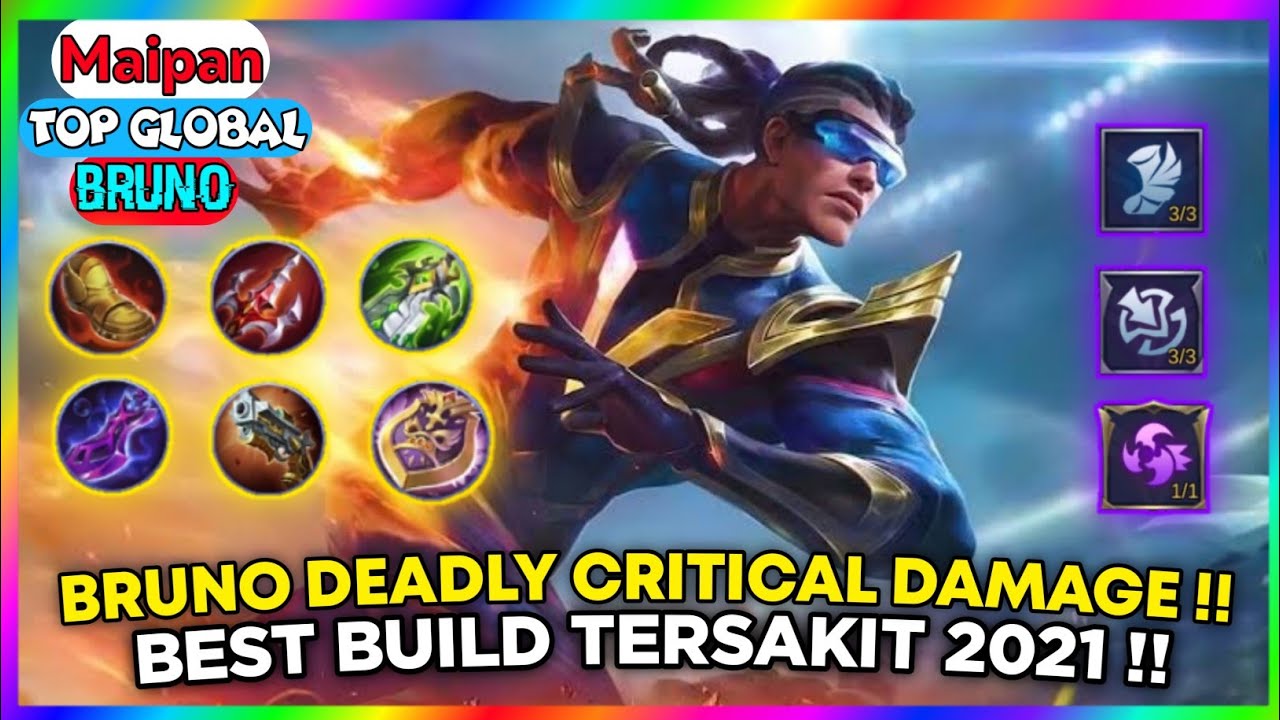BRUNO DEAFLY CRITICAL BUILD! BRUNO ITEM TERSAKIT TOP 1 GLOBAL BY Maipan ...