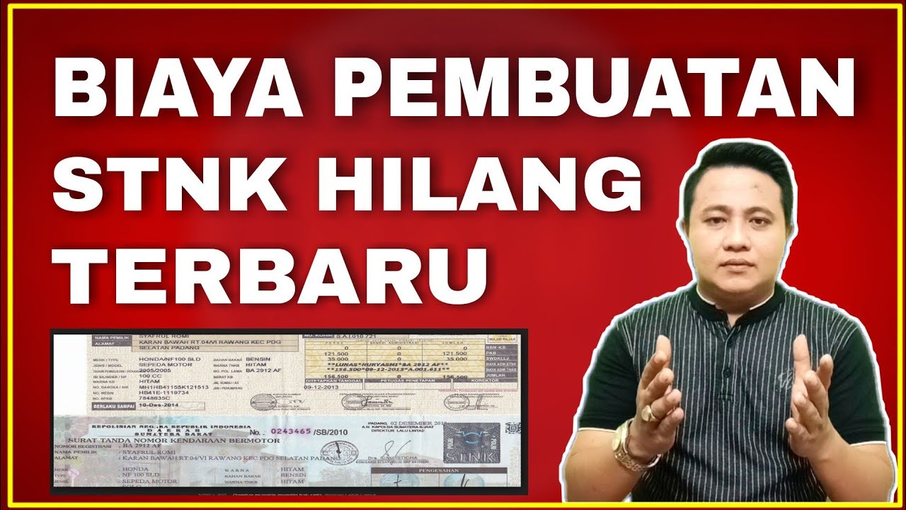 BIAYA STNK MOTOR HILANG 2021 - YouTube