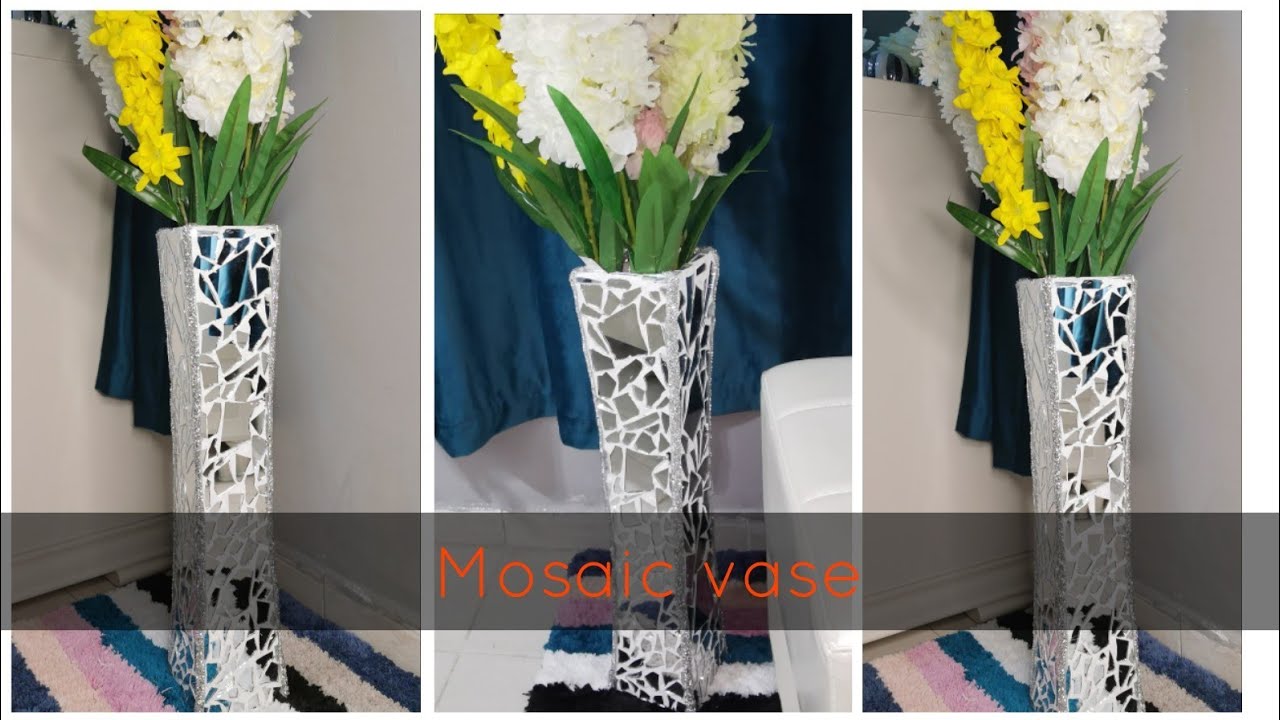 How To Make A Mosaic Mirror Vase Using Broken DIY YouTube How To Make A Mosaic Mirror Vase Using Broken DIY YouTube