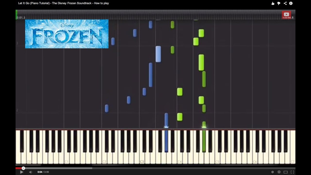 Let It Go (Piano Tutorial) - The Disney Frozen Soundtrack - How to play ...