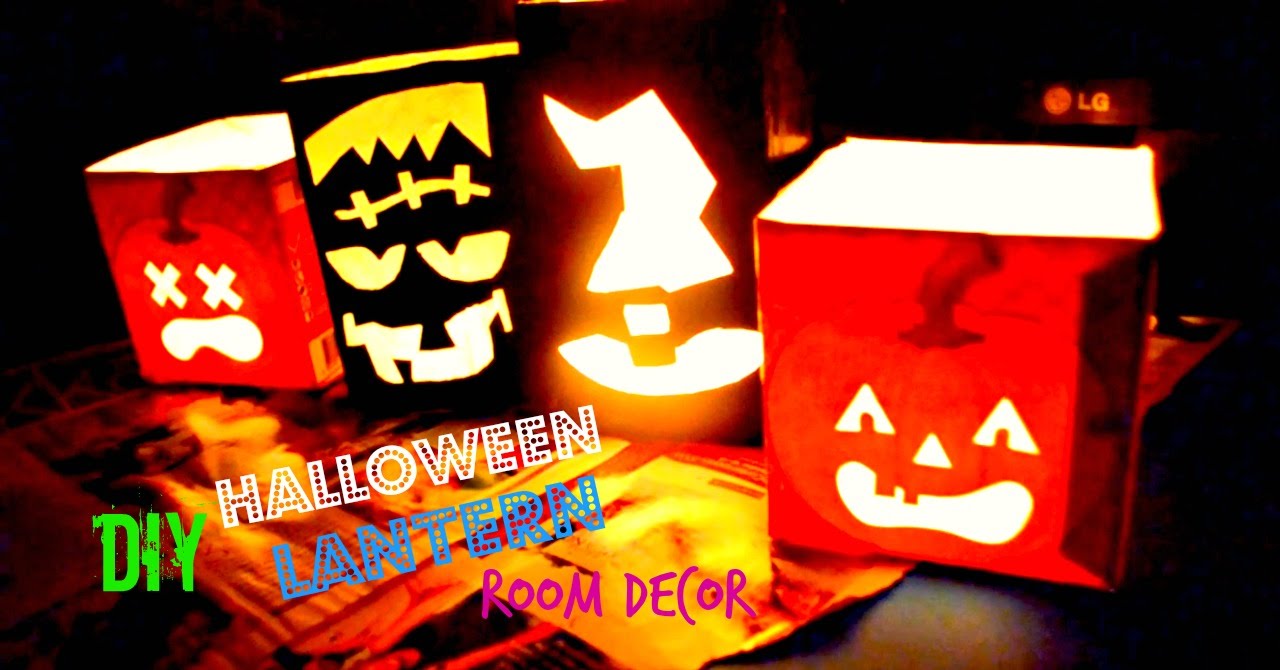 DIY Room Decor Halloween Lantern That Came Out From a Box - YouTube