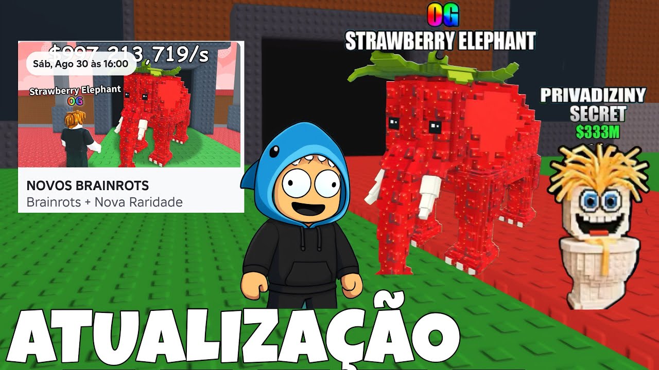 NOVO ELEFANTE MORANGOO HOJE!! ATUALIZAÇÃO DO ROUBE O BRAINROT COM ...