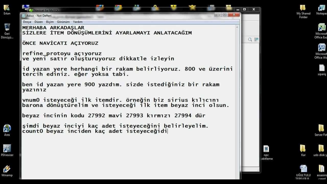 Metin 2 İtem Dönüşümü Ayarlama - YouTube