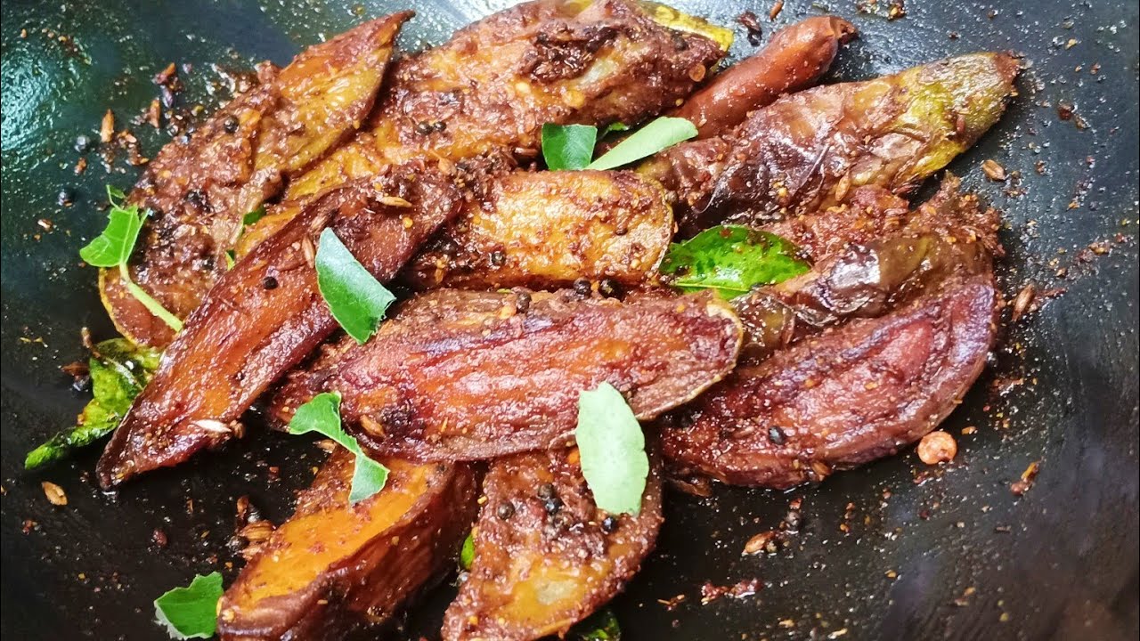 Simple Kathirikkai Fry Recipe| Brinjal Fry| super Sidedish for rice ...