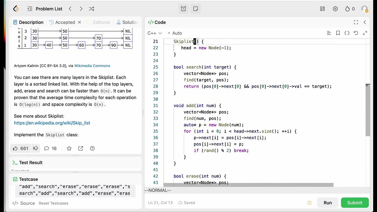 Leetcode 1206 Design Skiplist Youtube
