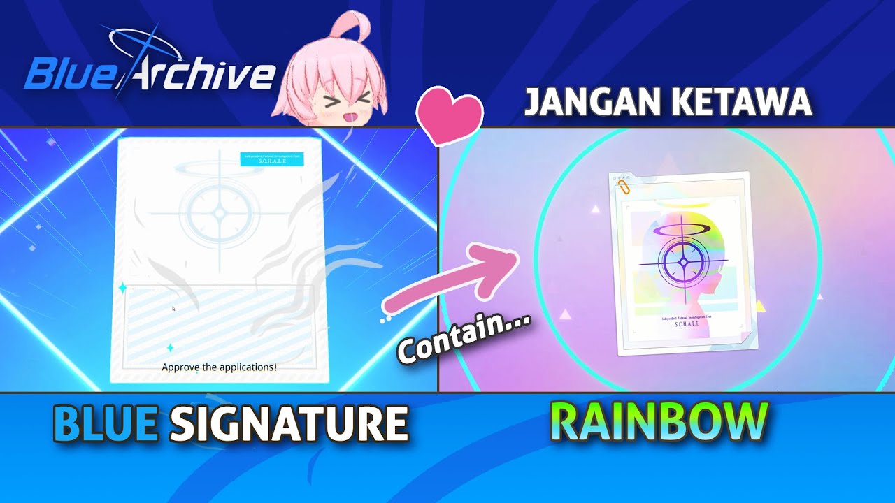 Blue Archive - Blue Card Signature Berisi Rainbow (Bakar Pyroxenes ...