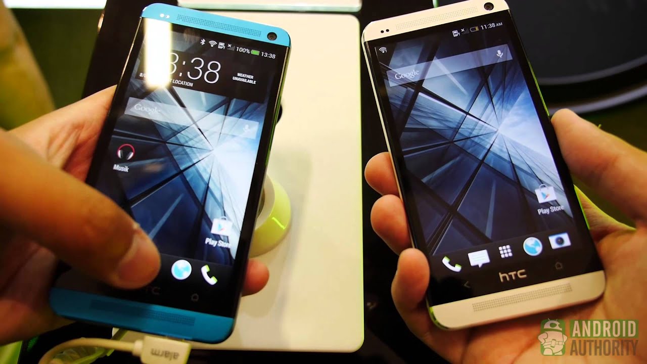 HTC One Quick Color Comparison - Blue vs Red vs Silver - YouTube