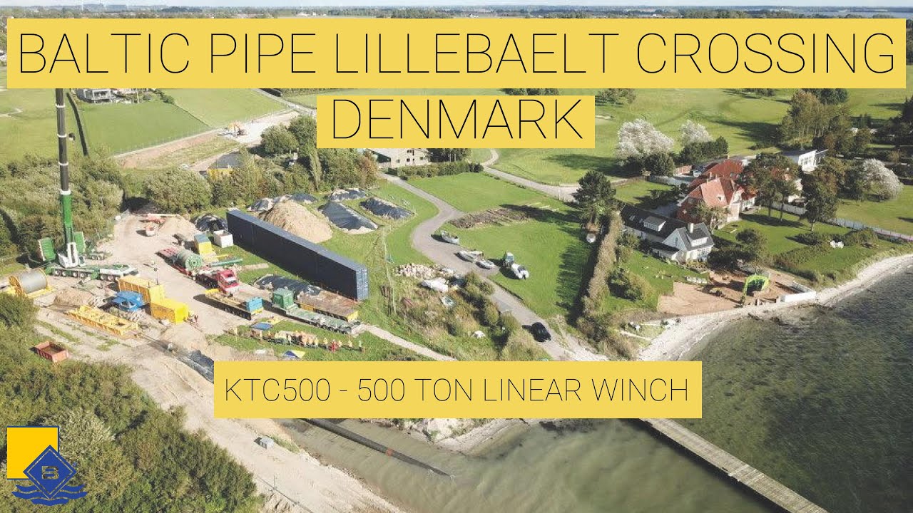 Linear Winch KTC 500 – Baltic Pipe Lillebaelt Crossing - YouTube