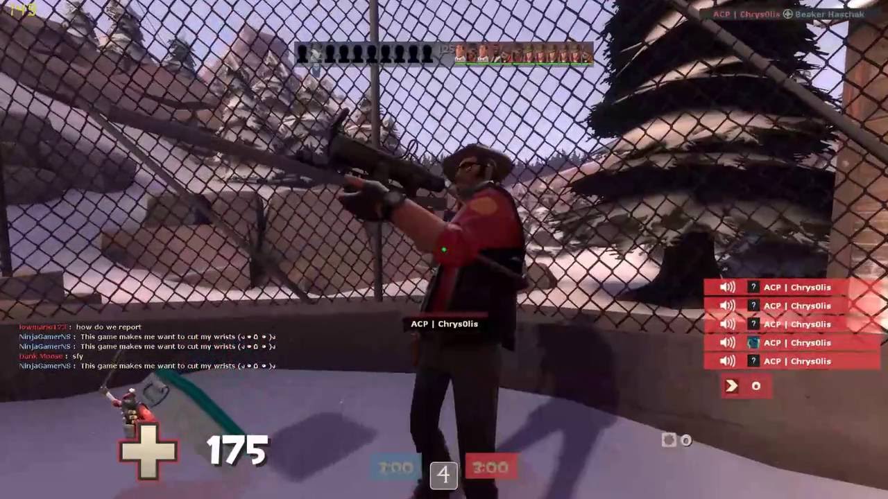 Team Fortress 2 || 5 spinbot hackers, with the same names and spamming ...