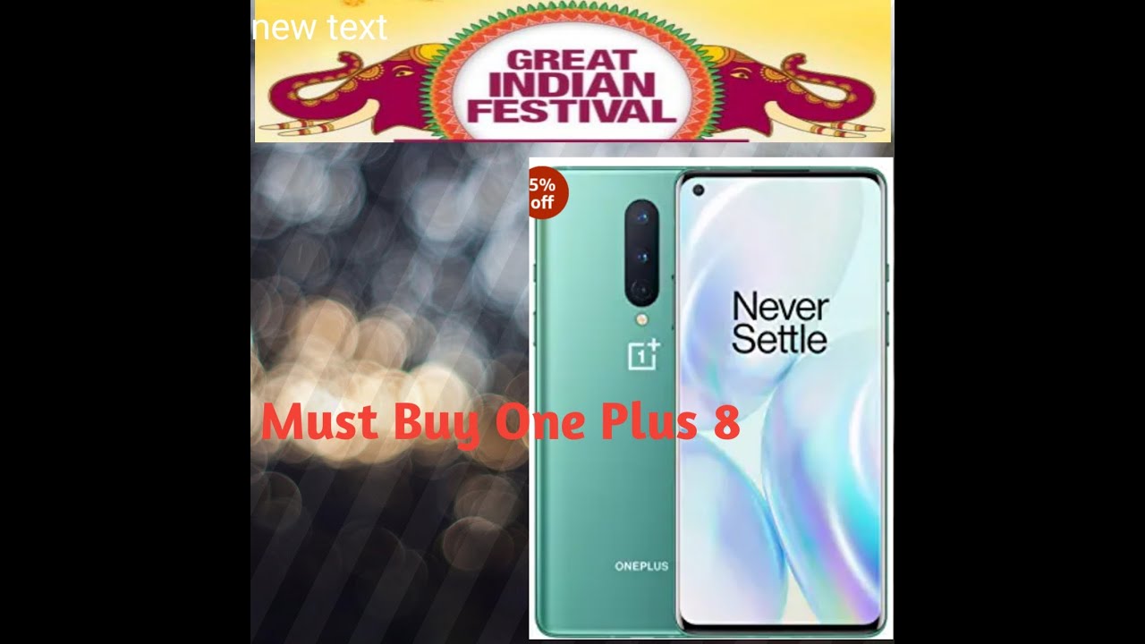 Amazon festive sale One Plus 8🇮🇳 - YouTube
