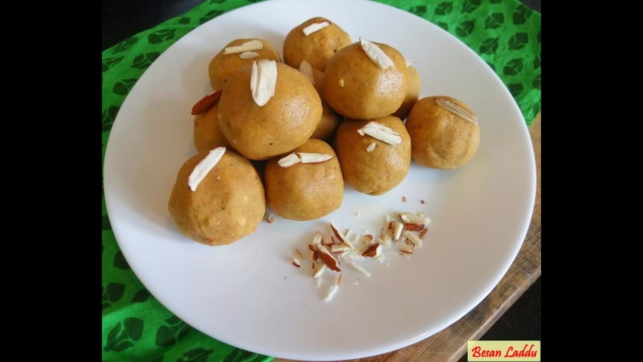 Besan laddu | how to make besan ladoo recipe: - YouTube