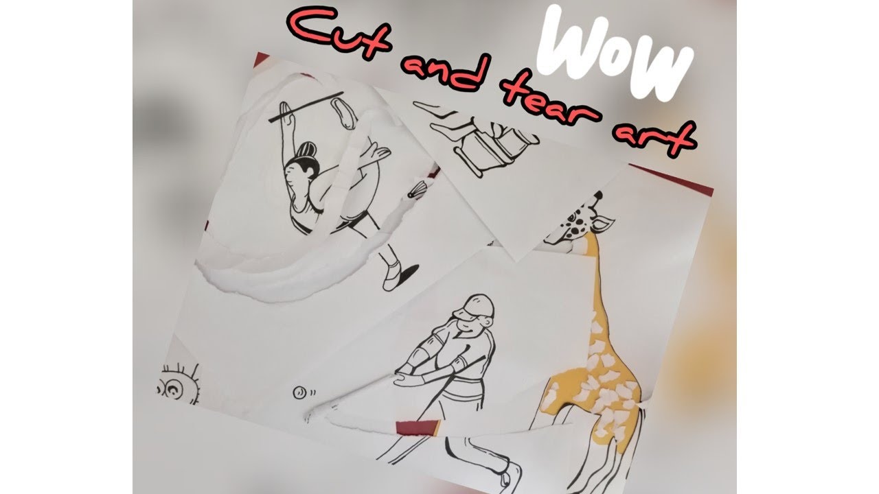 Cut and tear art - YouTube