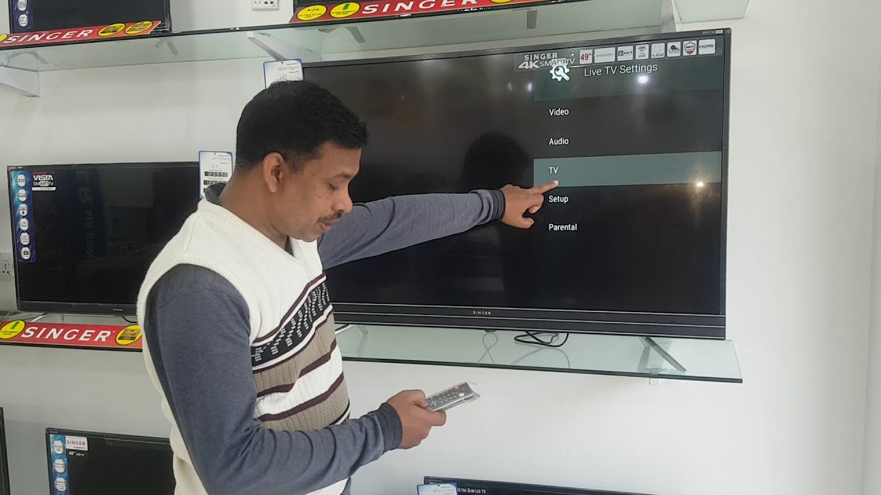 auto search set up box More than 214 channels SINGER SLE49U5GOTV - YouTube