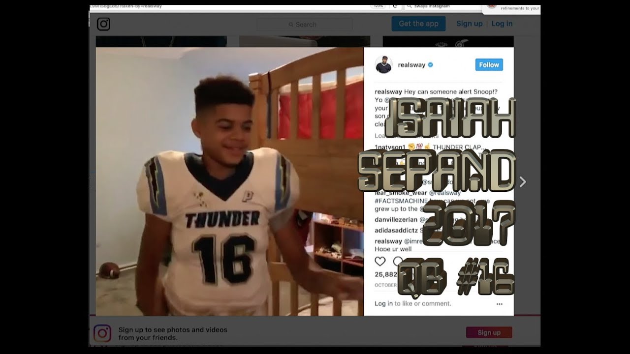 ISAIAH SEPAND QB / S / K #16 (2017 HIGHLIGHT REEL) - AGE13 GCYFL ...