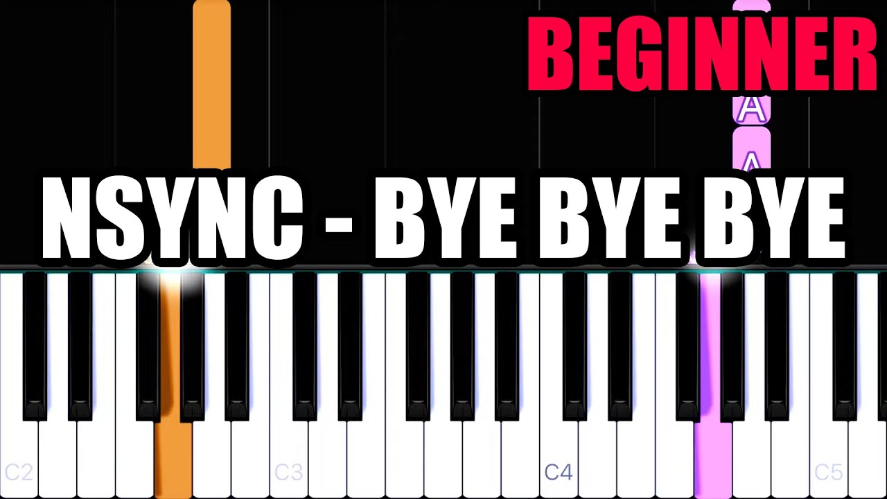 NSYNC - Bye Bye Bye (Easy Piano Tutorial) - YouTube