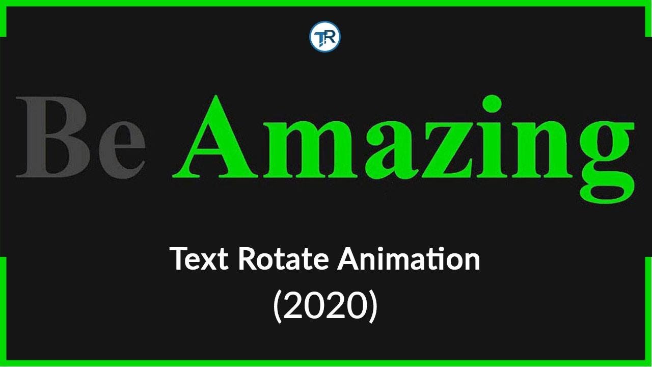 Text Rotate Animation Using Css 2020 Youtube 7032