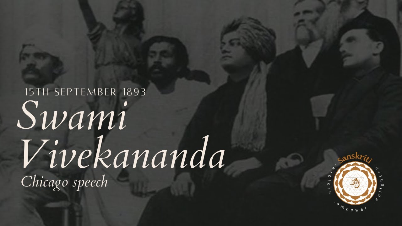 Swami Vivekananda Chicago Speech on 15th September,1893 - YouTube