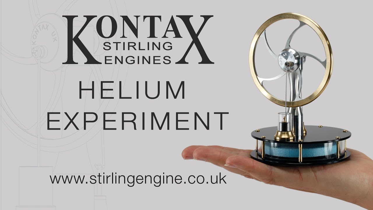 Helium Experiment with a Stirling Engine (Kontax Engineering Ltd engine ...
