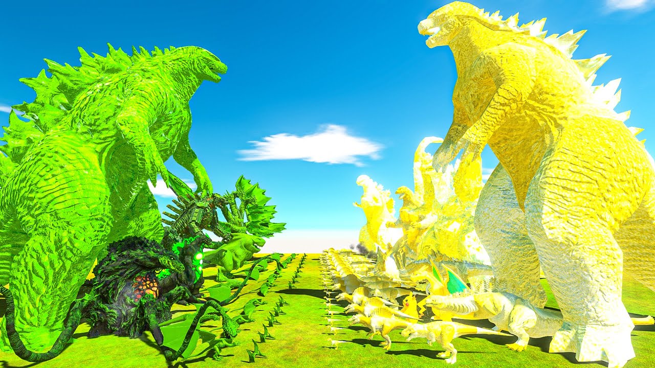 Team Green Ghidorah x Godzilla 2021 vs Godzilla 2014 x Shin Godzilla ...