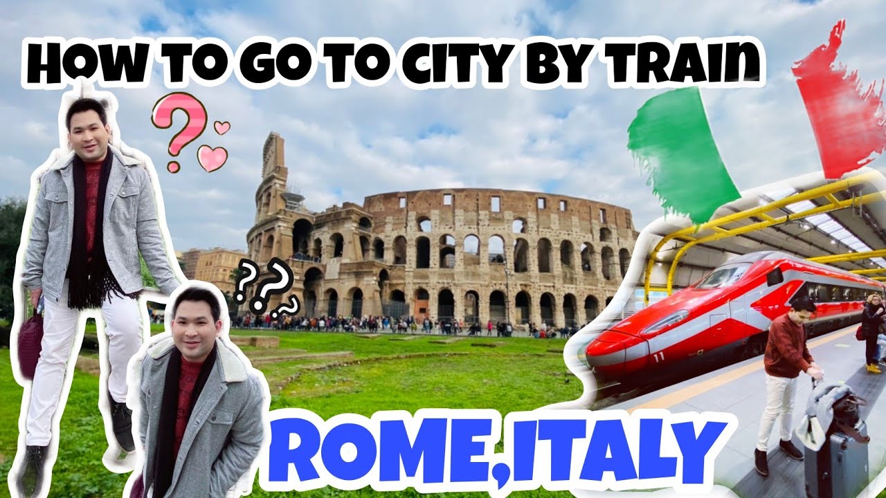 How to go to city by Train(Rome,Italy 🇮🇹)วิธีการเดินทางจากสนามบินเข้า ...