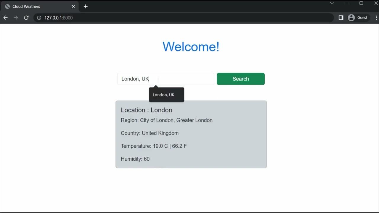 Weather Forecasting App | Demo Video | Django Framework - YouTube