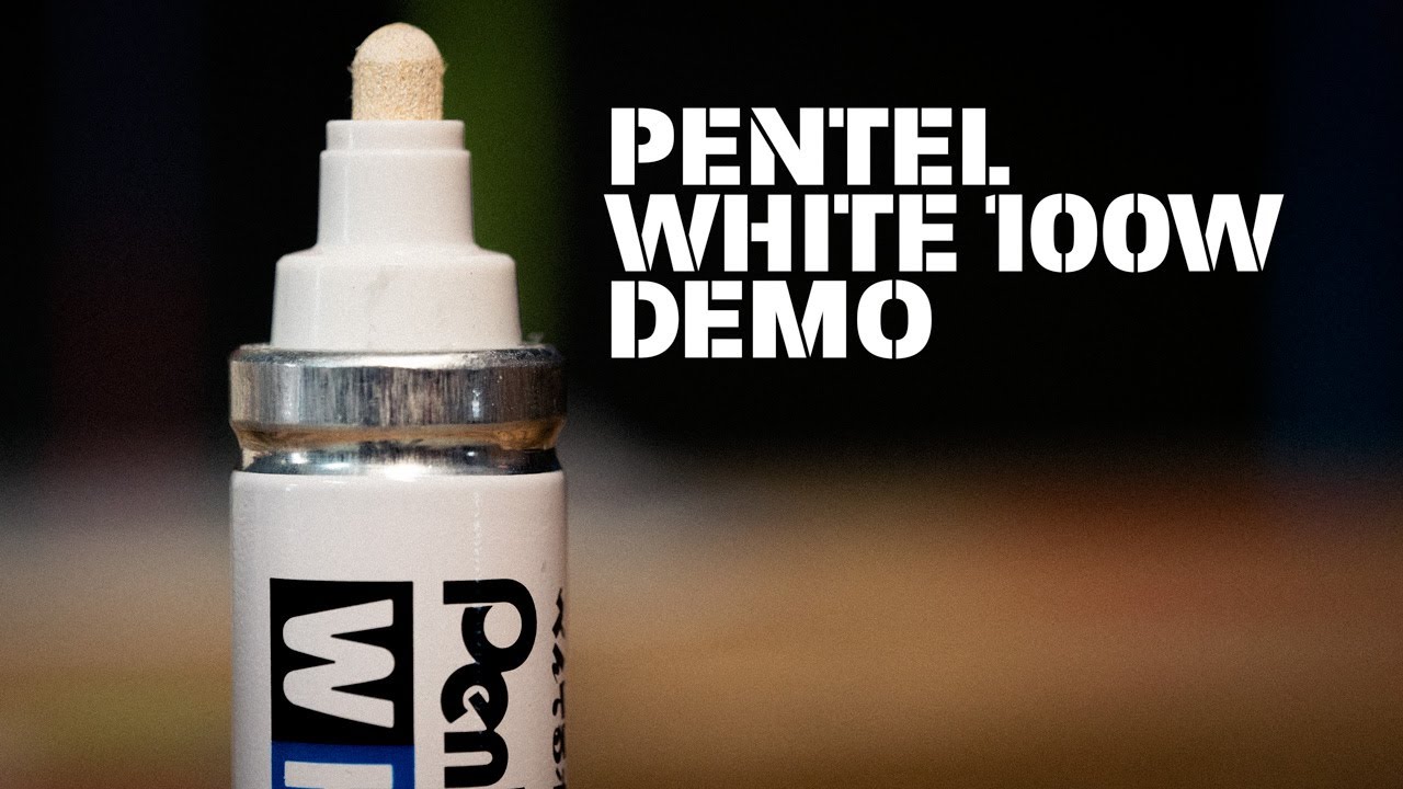 Pentel White 100W Marker Demo - YouTube
