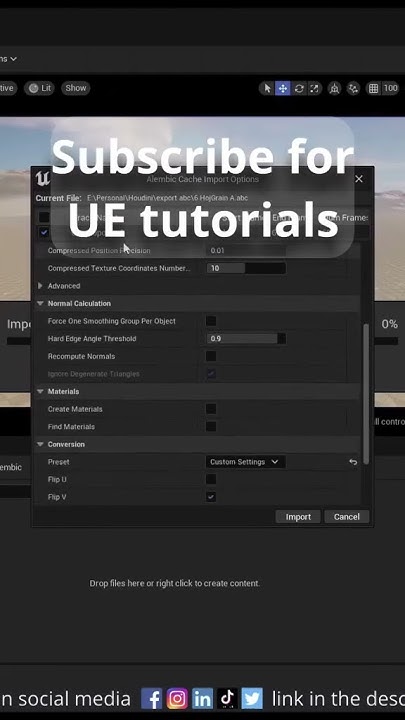 how to import houdini alembic into unreal engine 5! | #shorts - YouTube