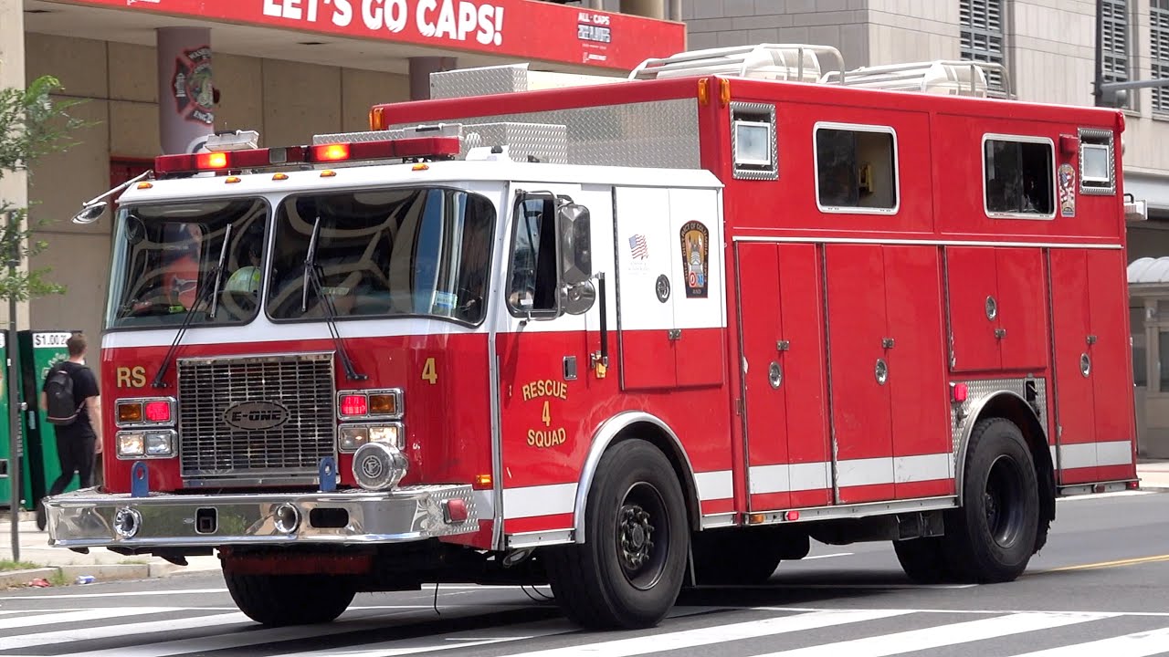 District of Columbia Fire & EMS Rescue Squad 1 Responding - YouTube