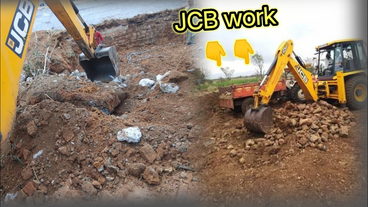 JCB Backhoe Loader Working for New Bridge Construction ~JCB Dozer ...