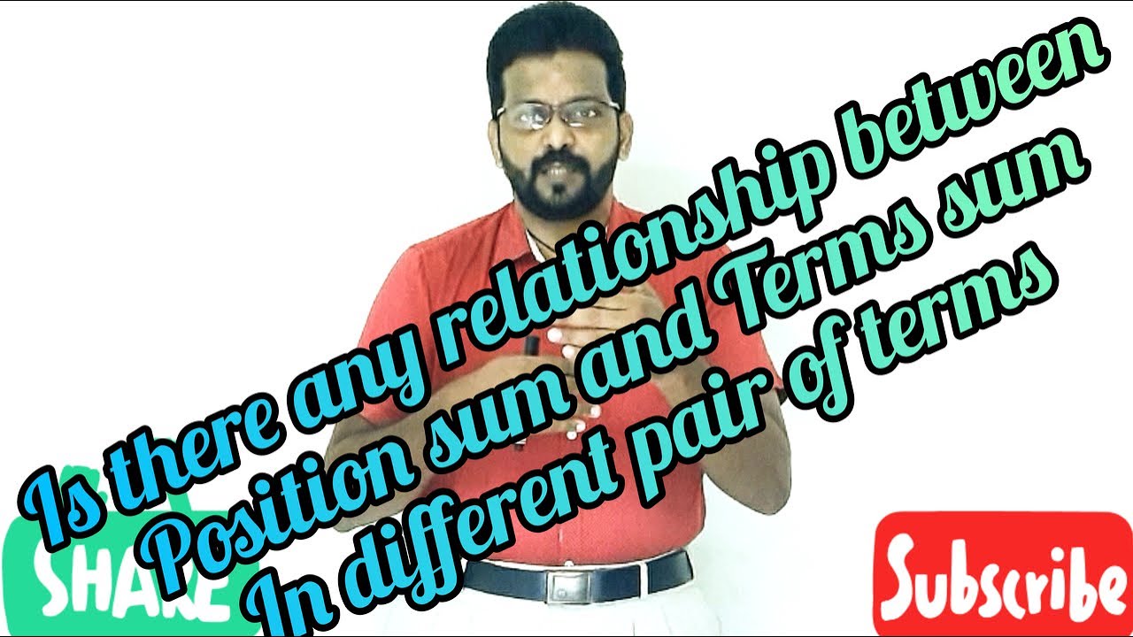 Position sum and terms sum of pair in an Arithmetic Sequence-Dr.S.SHIJU ...