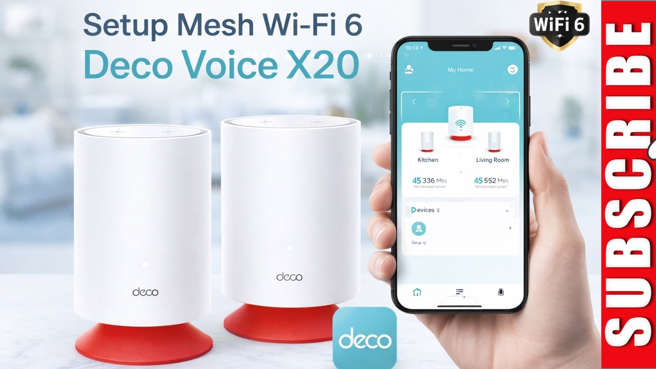 How Setup Mesh Wi-Fi 6 Deco Voice X20 - YouTube