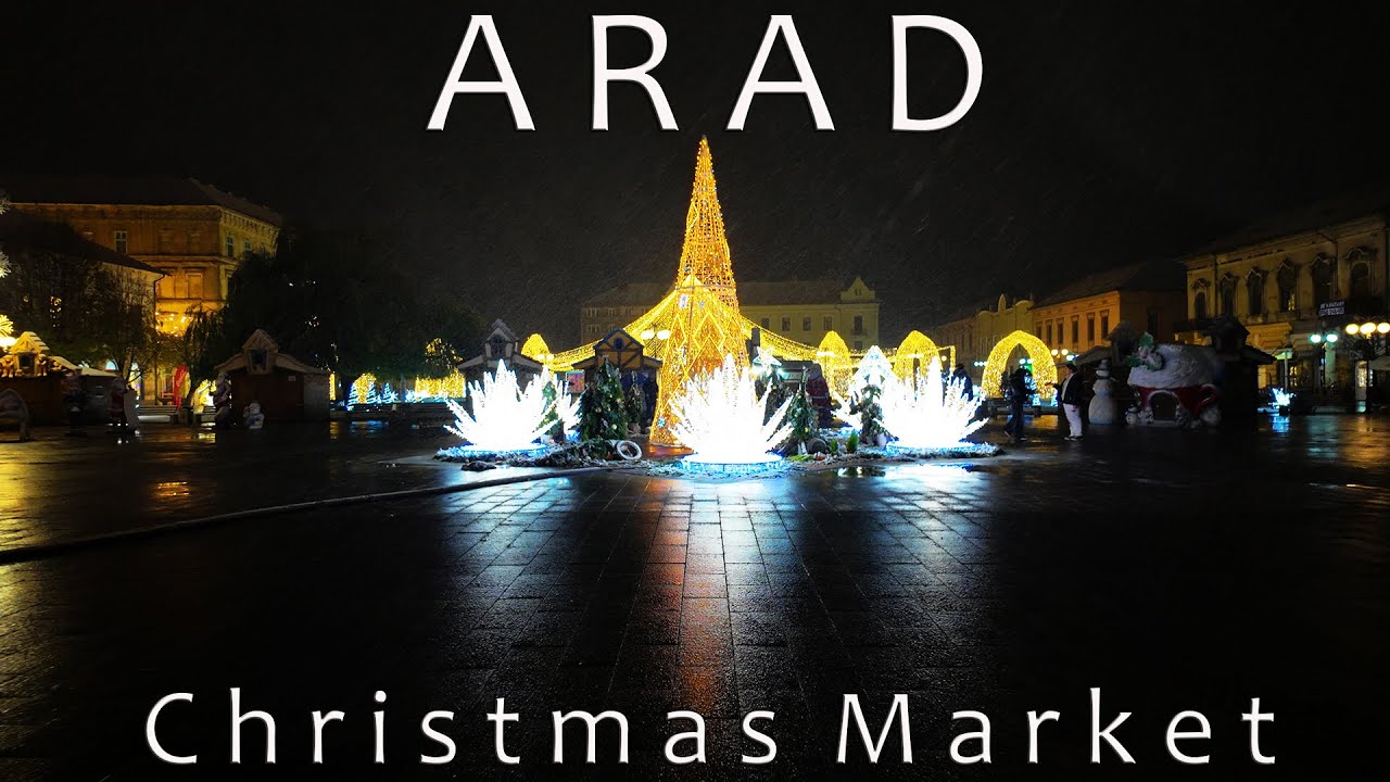 Arad, Christmas Market, Cathedral Square. Arad, Targ de Craciun, Piata ...