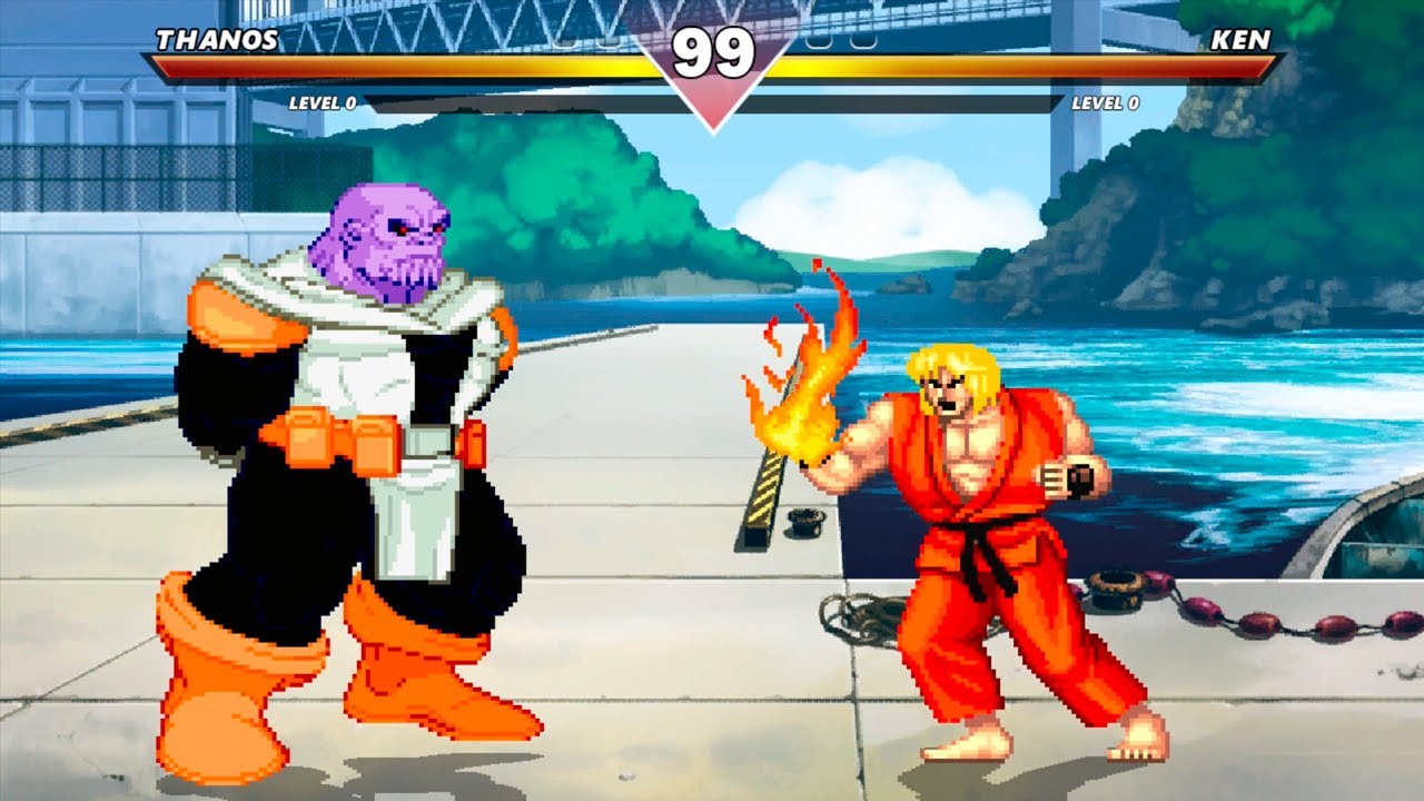 THANOS VS RYU AND KEN 💥 HIGH LEVEL EPIC FIGHT! - YouTube