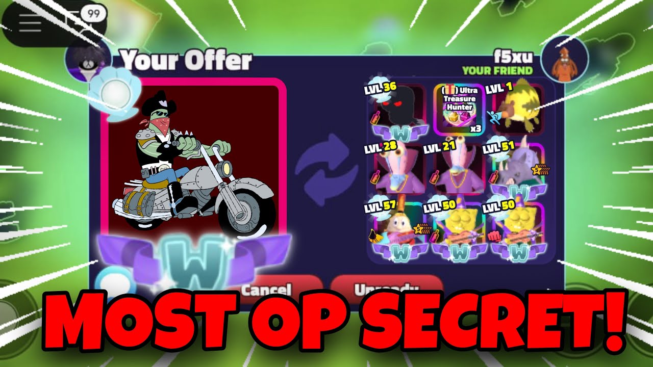 (4 NEW CODES!) MOST OP SECRET!? Trading Montage #14 Spongebob TD - YouTube
