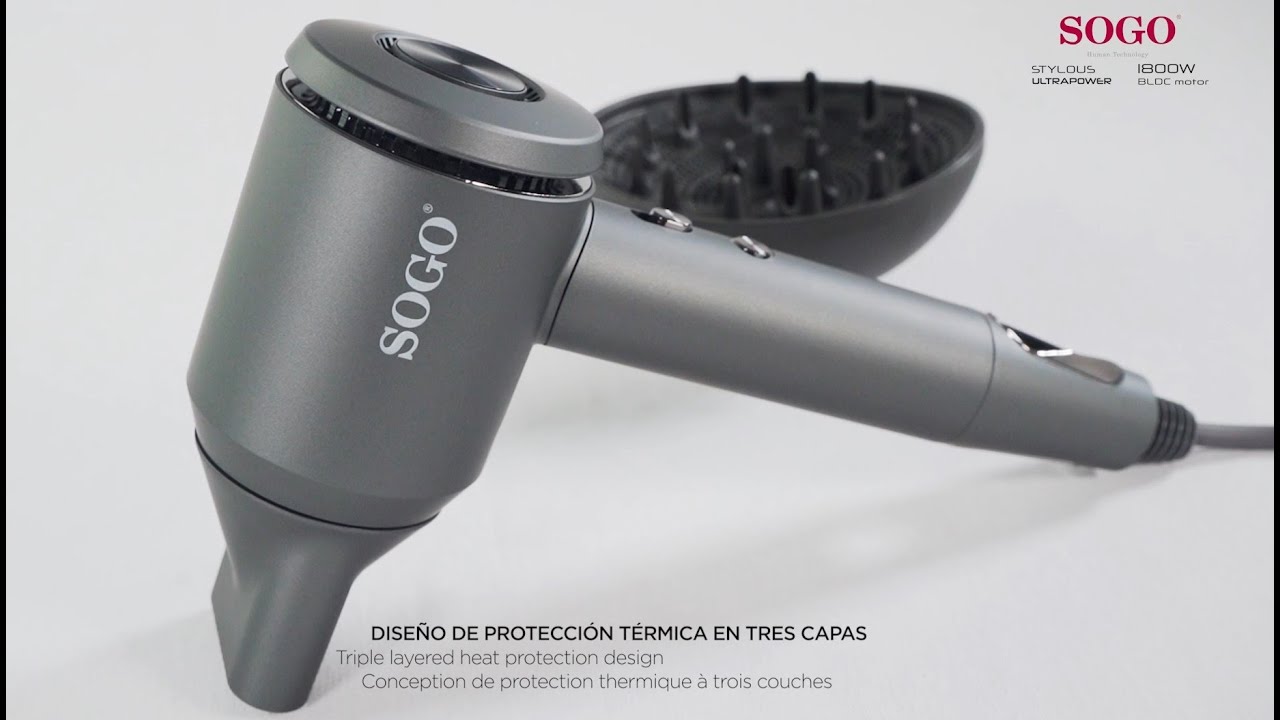 SOGO SEC-SS-3235 l SECADOR DE PELO l HAIR DRYER - YouTube