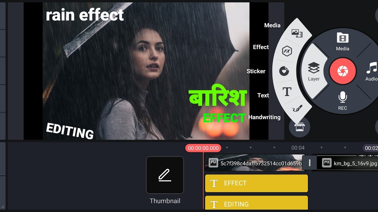 video editing tutorials | rain effect video editing 2024 | kinemaster ...