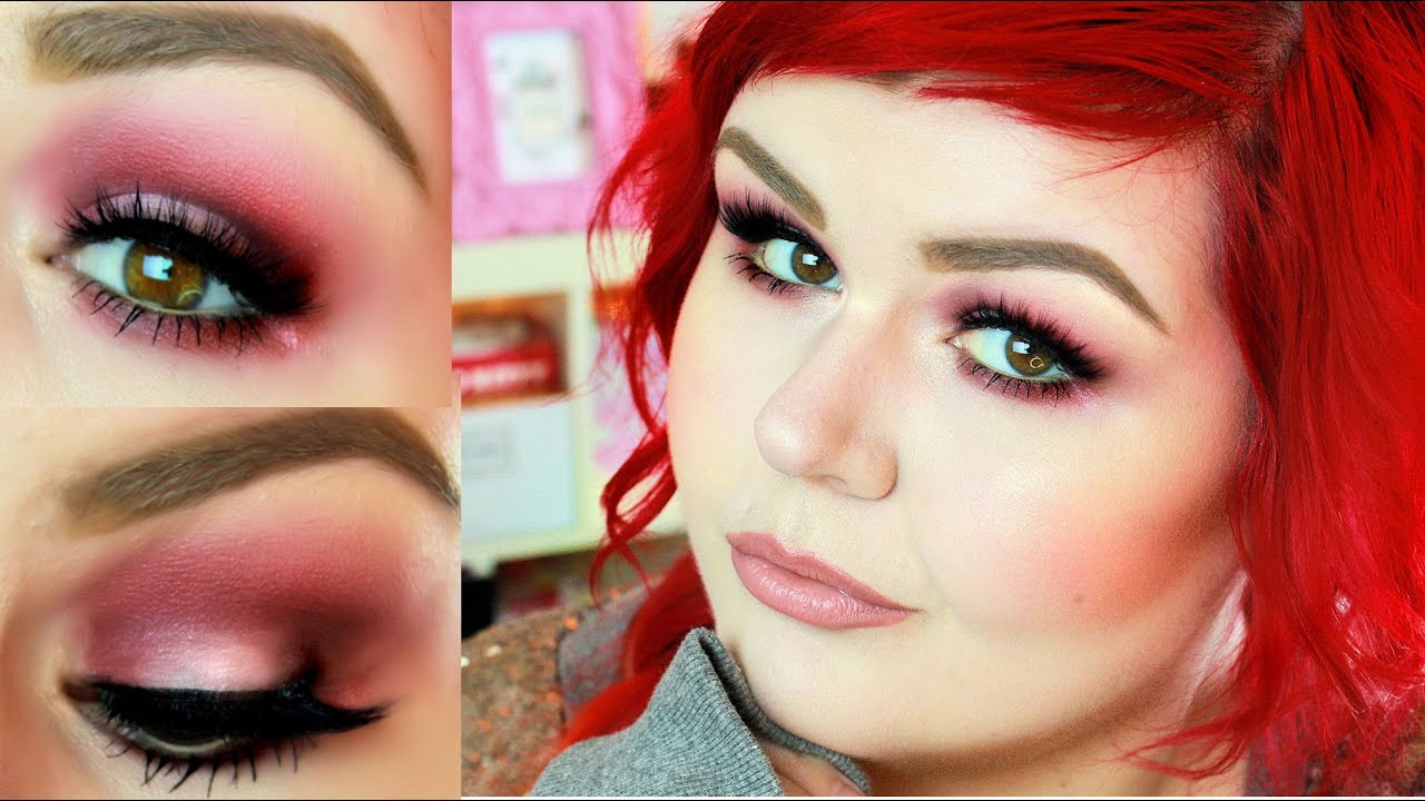 Smoked Out Cranberry Red Makeup Tutorial - YouTube